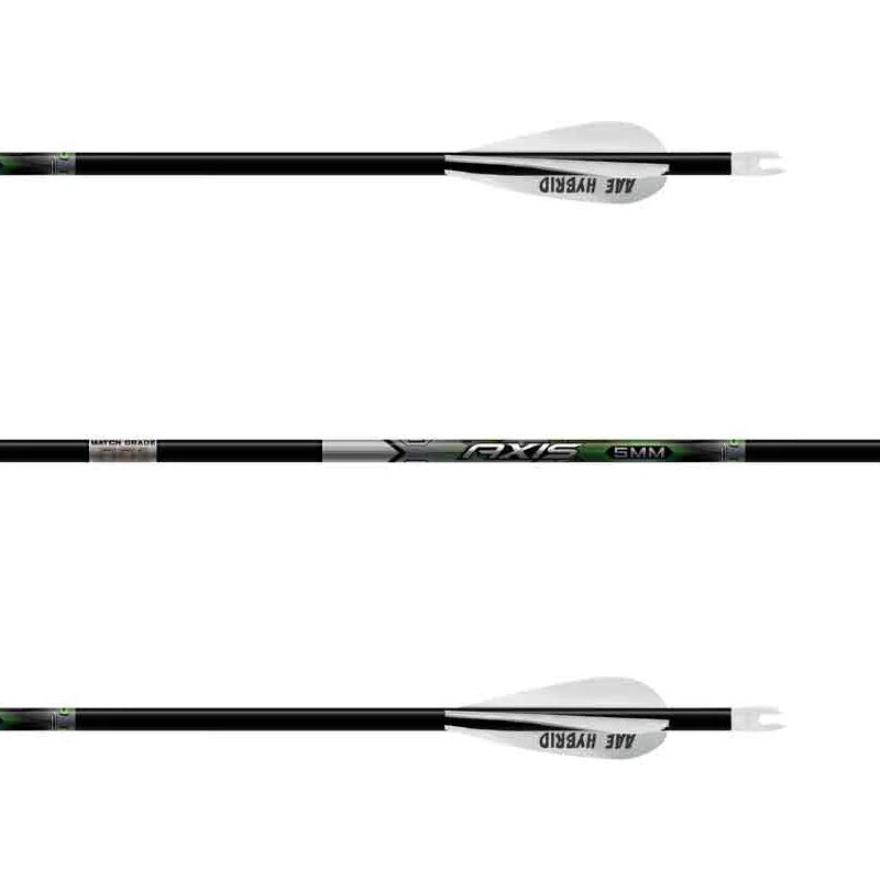 Easton Axis Match Grade 5mm Arrow w/HIT Inserts and Collars (Fletched ...