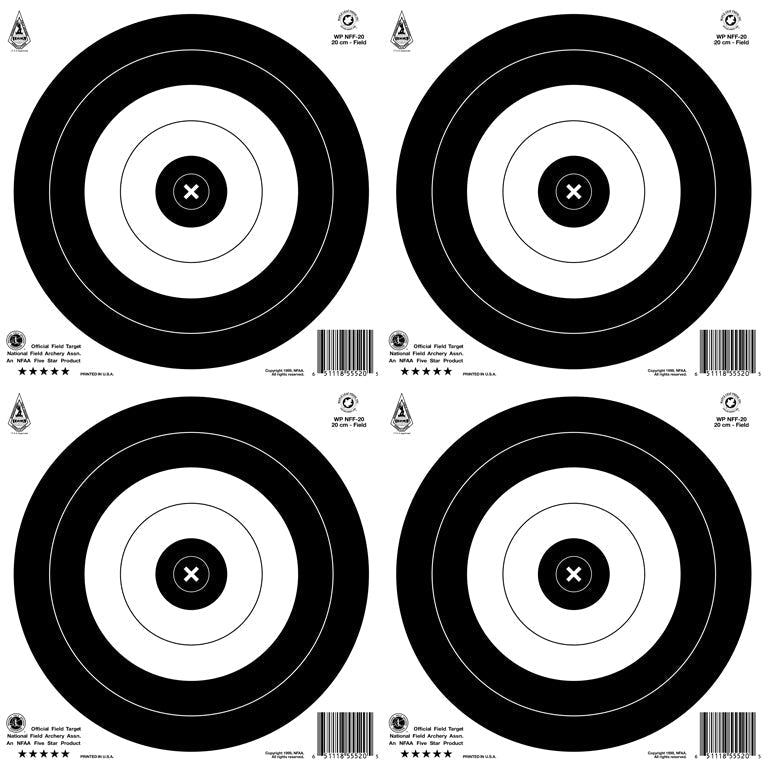 Maple Leaf Official NFAA Field 20cm, 4-Spot, Waterproof Target Face (N ...
