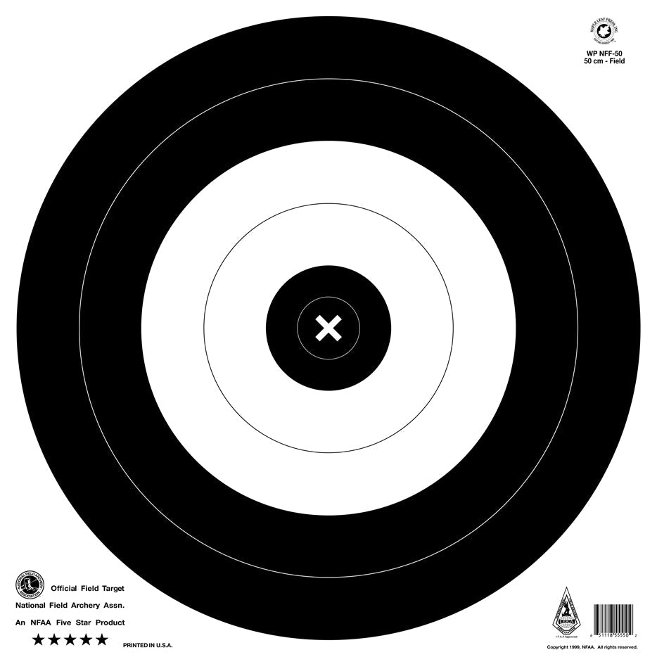 Maple Leaf Official NFAA Field 50cm, Waterproof Target Face (NFF-50 WP ...