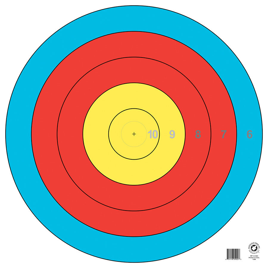 Maple Leaf Official World Archery 122cm, 5 Ring, Waterproof Target Fac ...