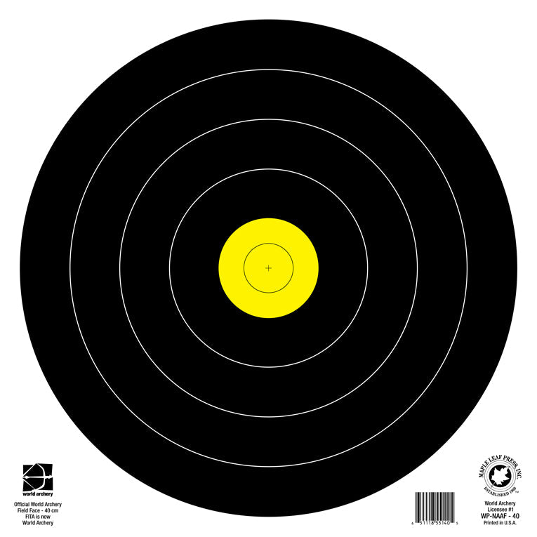 Maple Leaf Official World Archery Field 40cm, Waterproof Target Face ...