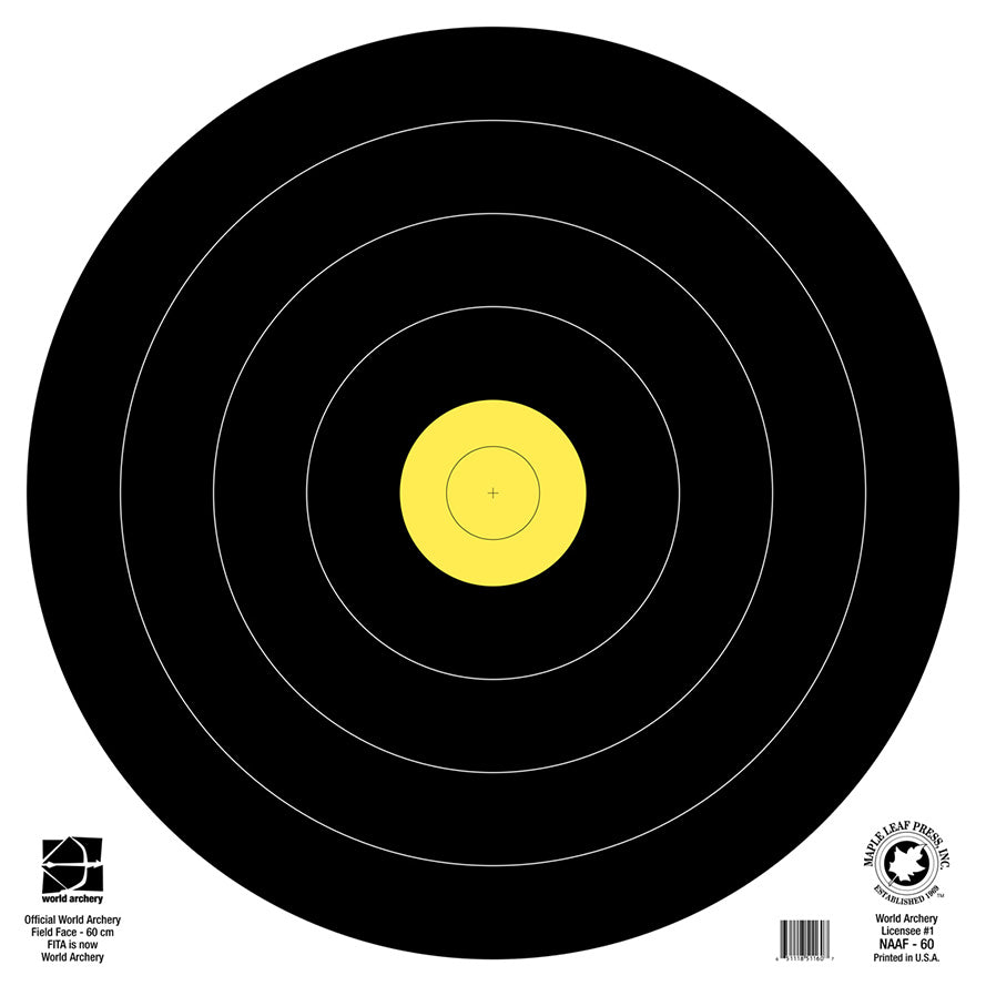 Maple Leaf Official World Archery Field 60cm, Waterproof Target Face ...